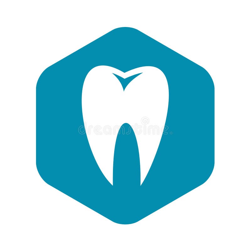 Tooth icon, simple style stock vector. Illustration of enamel - 142670094