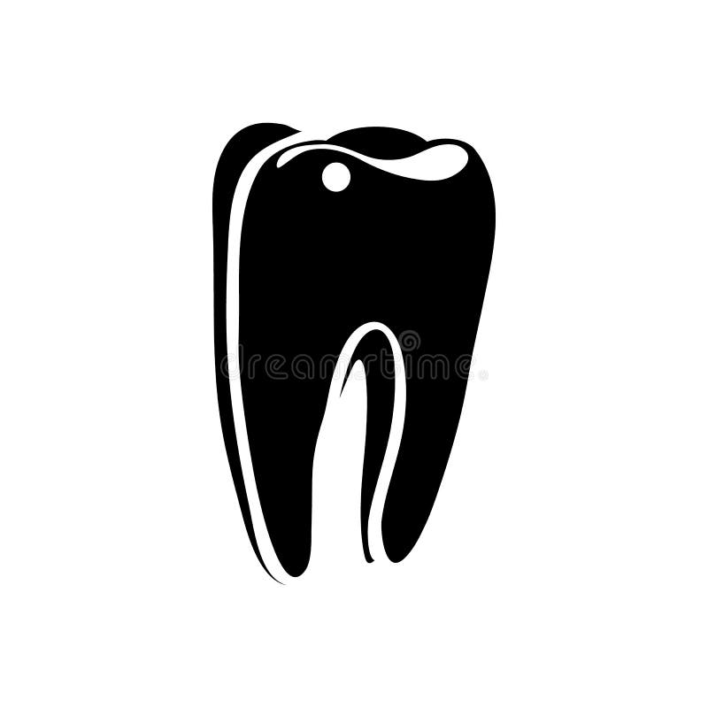 Tooth icon in simple style stock vector. Illustration of enamel - 82578876