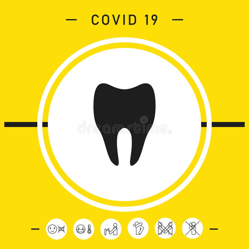 Tooth Icon Symbol. Graphic Elements for Your Design Stock Vector ...