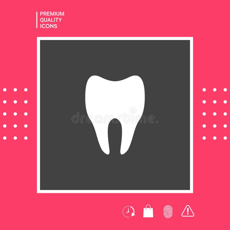 Tooth Icon Symbol. Graphic Elements for Your Design Stock Vector ...