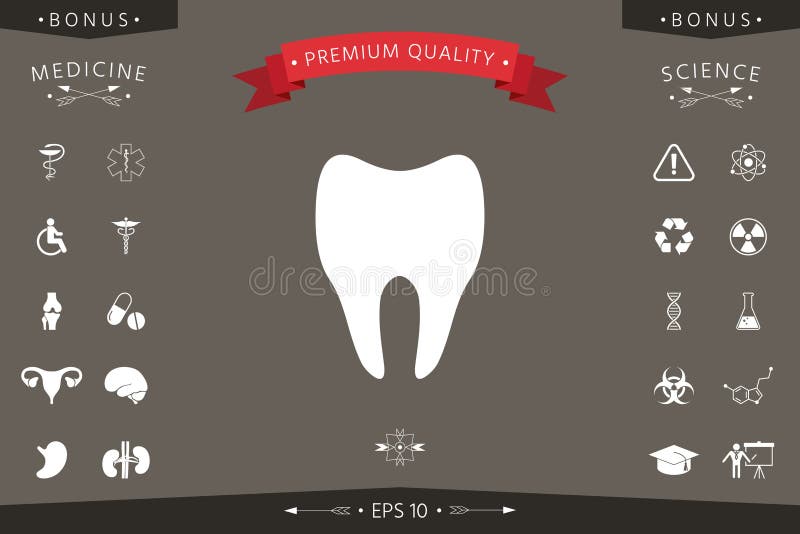 Tooth Icon symbol stock vector. Illustration of mouth - 114468183
