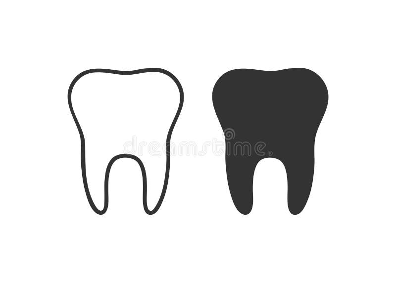 Tooth Icon. Teeth Symbol. Sign Dental Vector Flat Stock Vector ...