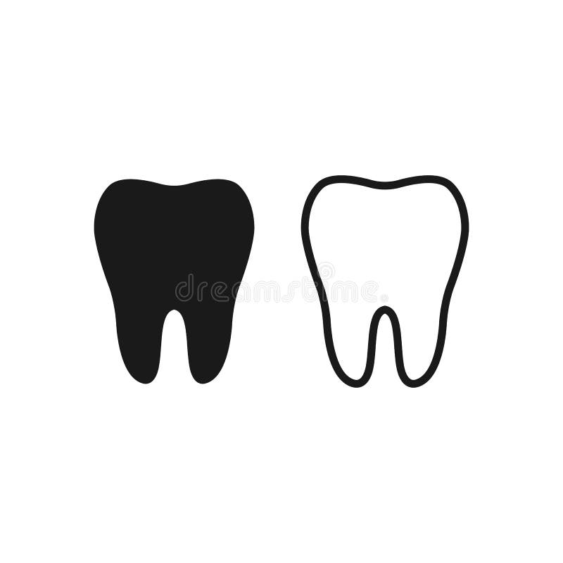 Tooth Icon Vector Symbol Health Concept Sign Stock Illustration ...