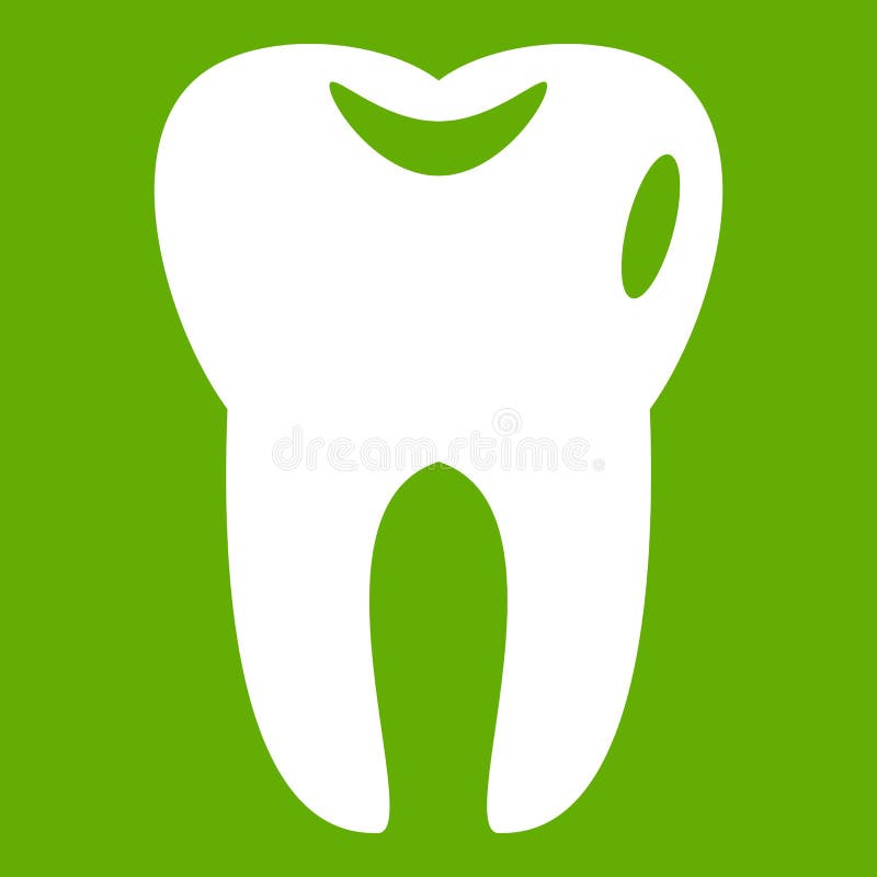 Tooth icon green stock vector. Illustration of happy - 105204049