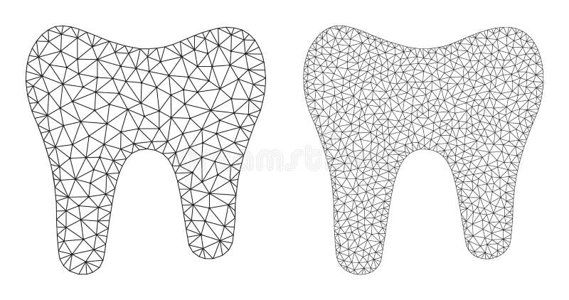 Tooth Icons - Vector Polygonal Mesh Stock Vector - Illustration of ...