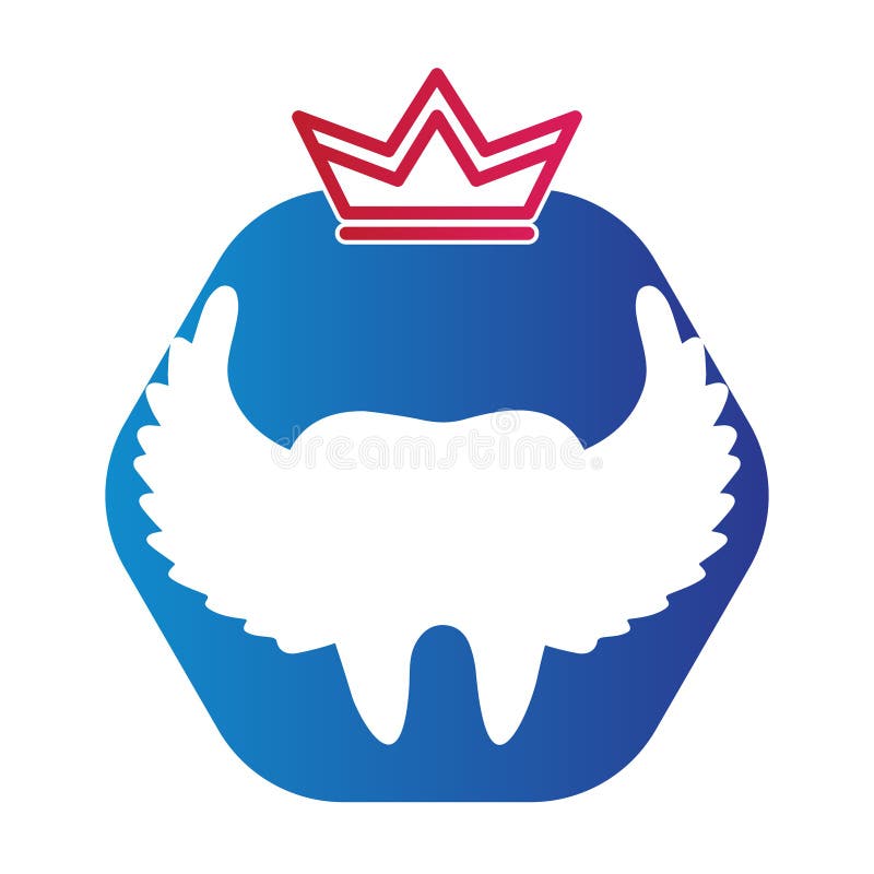 Tooth Inside a Shape of Hexagon with Crown Icon Vector Stock Vector ...