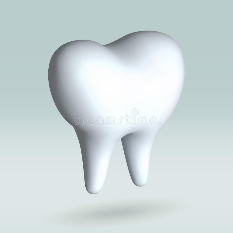 Tooth Isolated 3d Icon. Tooth 3d Illustration Stock Vector ...