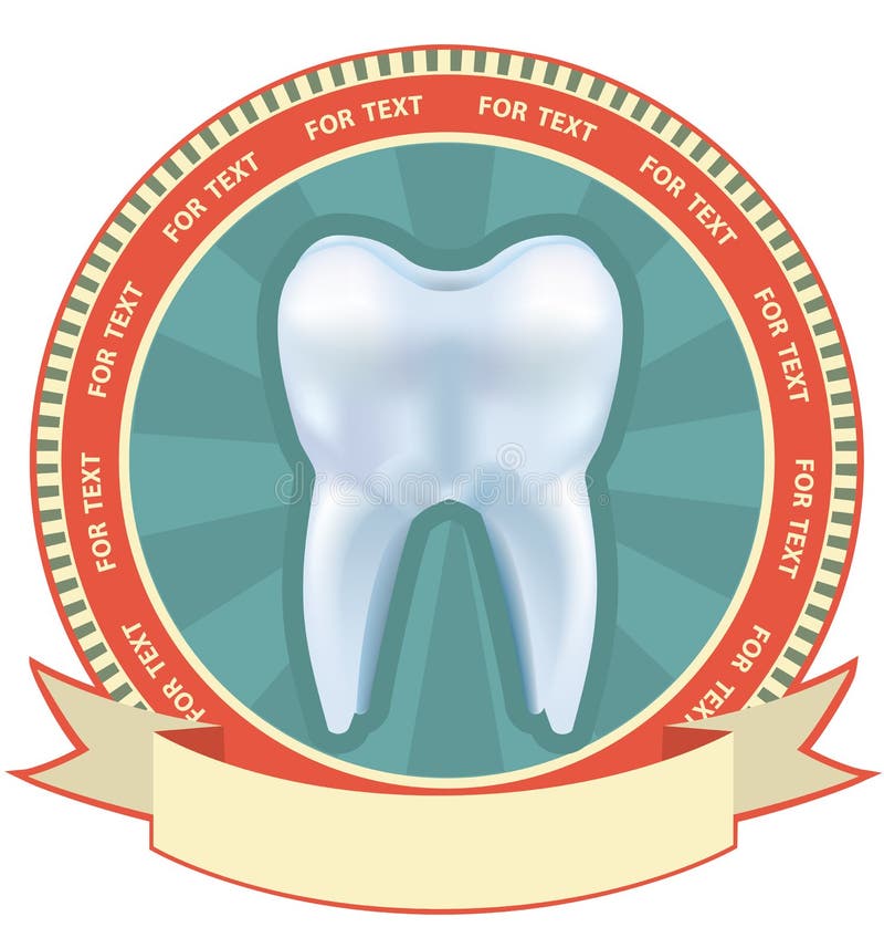 Tooth label set. stock vector. Illustration of stomatology - 23345782