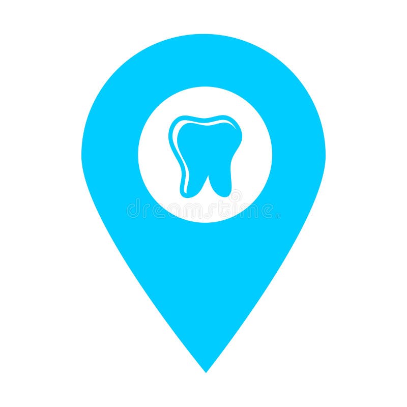 Tooth Location Map Pin Icon. Element of Map Point for Mobile Concept ...