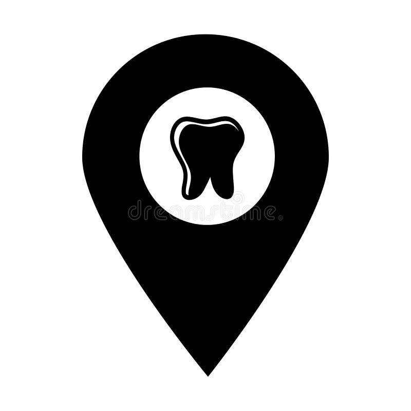 Tooth Location Map Pin Icon. Element of Map Point for Mobile Concept ...