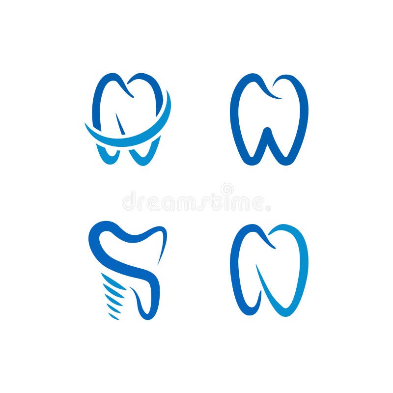 Tooth Logo Design Template Collection Stock Vector - Illustration of ...