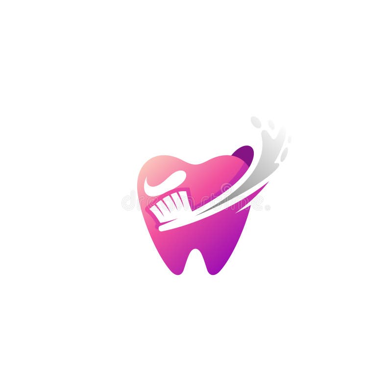 Tooth Logo and Toothbrush with Toothpaste, Heath Logos Stock Vector ...