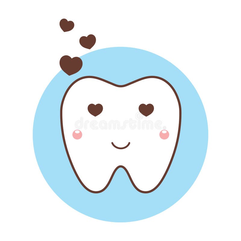 Tooth in Love. Vector Illustration Decorative Design Stock Vector ...