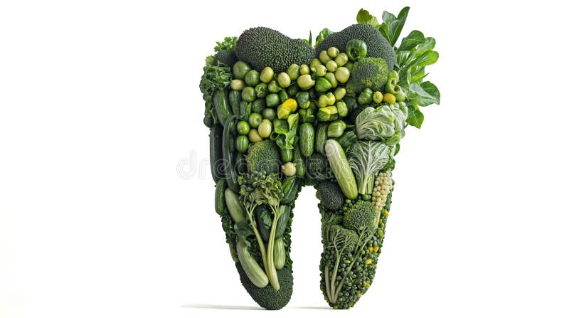 Tooth made of vegetables stock illustration. Illustration of anatomy ...