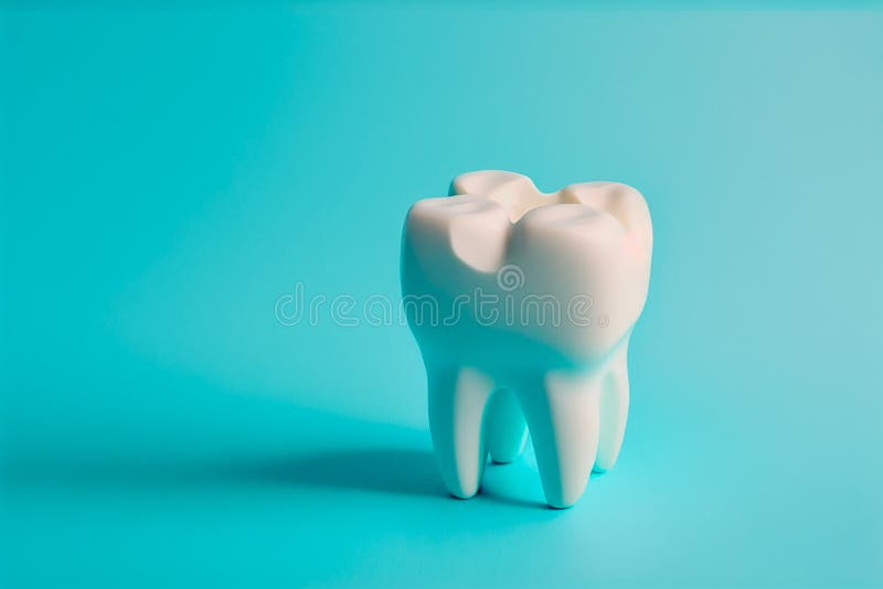 Tooth Mockup on a Blue Background. Concept for the Day of the Dentist ...