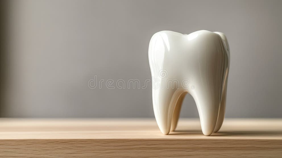 Tooth Model on Shelf with Light Background Stock Illustration ...