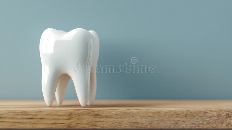 Tooth Model on Shelf with Light Background Stock Illustration ...