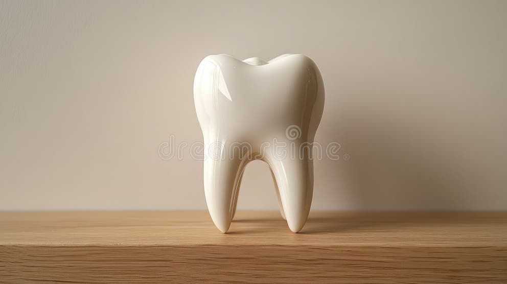 Tooth Model on Shelf with Light Background Stock Illustration ...