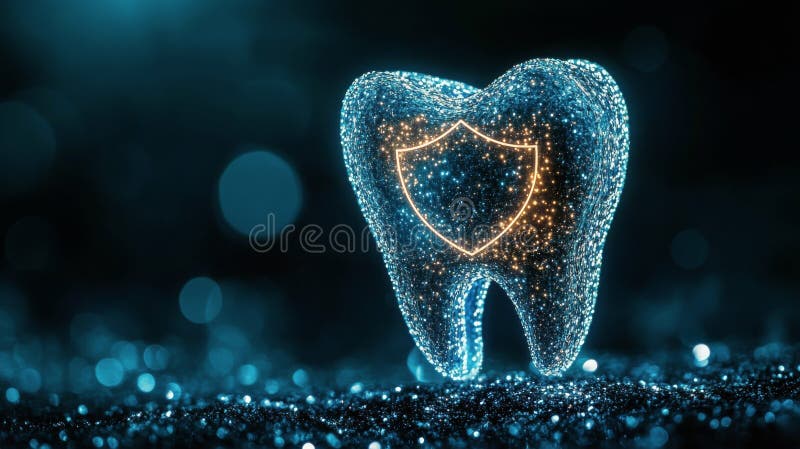 Tooth Model with Shield Symbolizing Protection and Dental Care in a ...