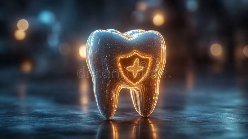 Tooth Model with Shield Symbolizing Protection and Dental Care in a ...