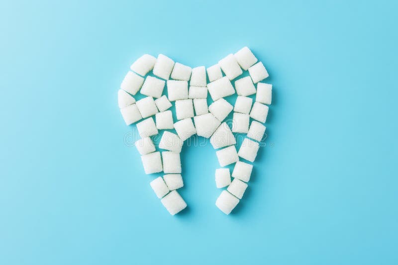 A Tooth is Modeled of Sugar Cubes with Brown Sugar Representing Caries ...