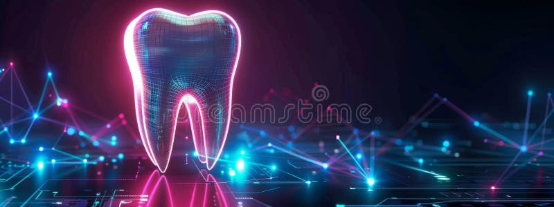 Tooth with Modern Technology Protection with Copy Space Background ...