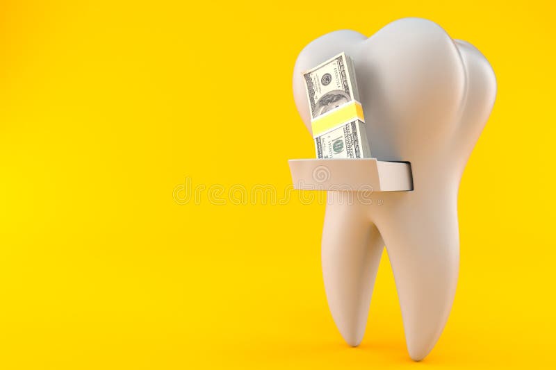 Tooth with money stock illustration. Illustration of money - 140097221