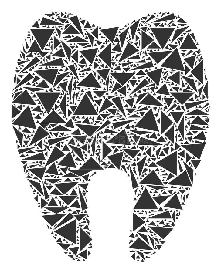 Tooth Collage of Triangles stock vector. Illustration of combination ...