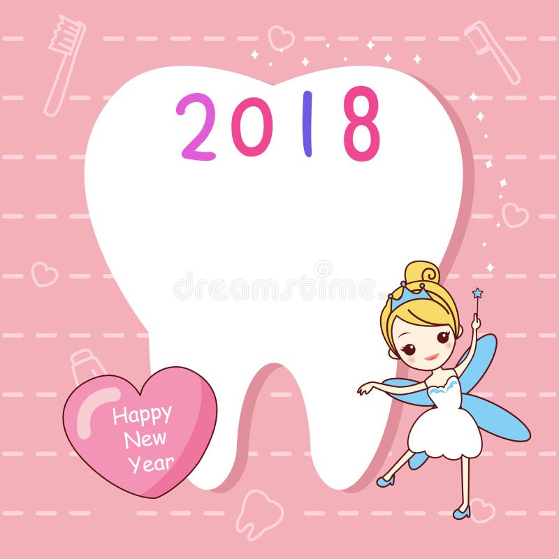 Tooth with new year stock vector. Illustration of festival - 102675923
