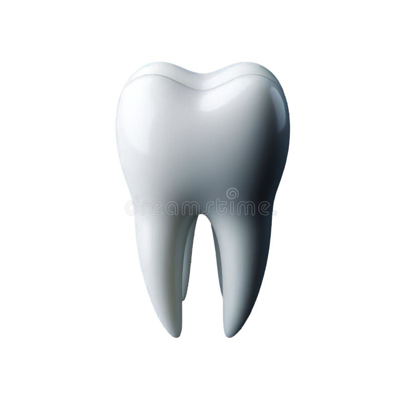 Tooth One Isolated for Background - Ai Generated Stock Illustration ...