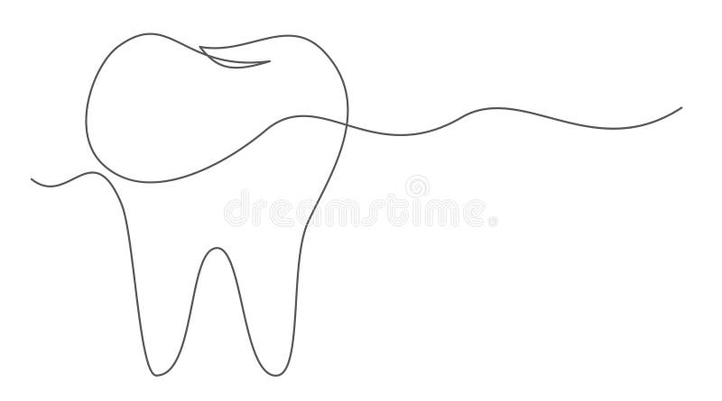 Tooth One Line Stock Illustrations – 713 Tooth One Line Stock ...