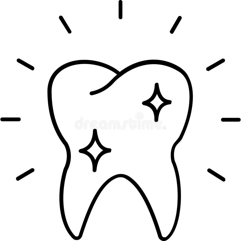 Tooth Outline Vector Icon that Can Easily Edit or Modify. Stock Vector ...
