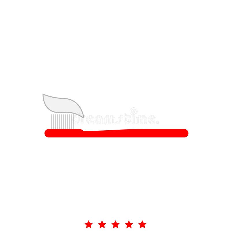 Tooth Paste and Brush it is Icon . Stock Vector - Illustration of fresh ...
