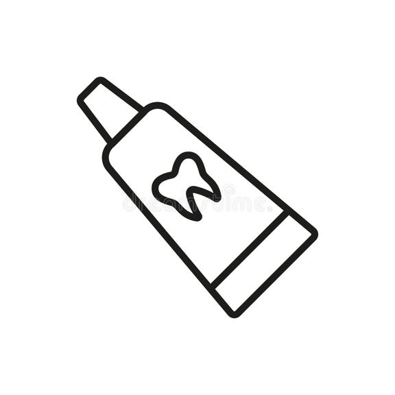 Tooth Paste Icon Vector Basic Design Simple and Modern Stock Vector - Illustration of toothpaste ...