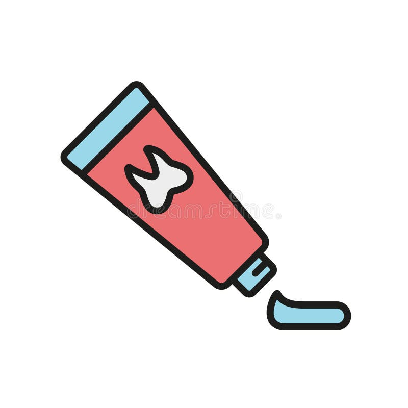 Tooth Paste Icon Vector Basic Design Simple and Modern Stock Vector - Illustration of sign ...