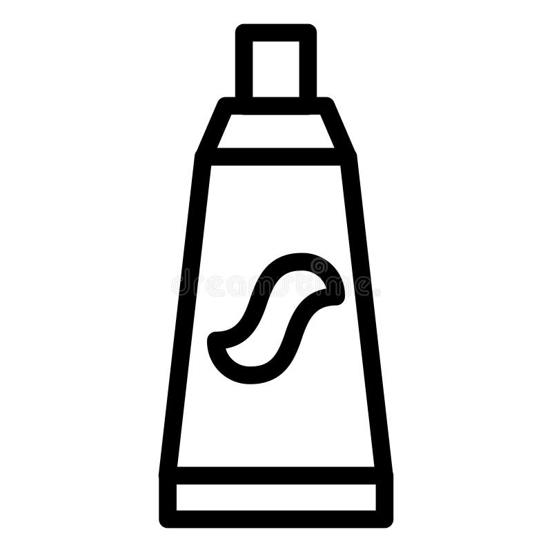 Tooth Paste Vector Thick Line Icon for Personal and Commercial Use ...