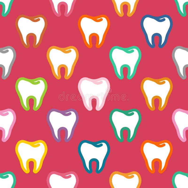 Seamless teeth pattern stock illustration. Illustration of glad - 39010373