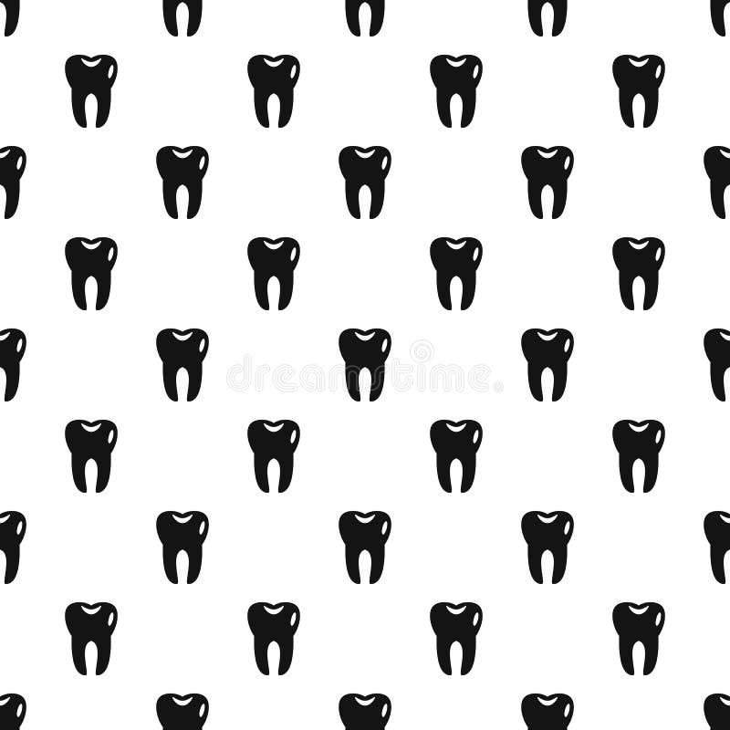 Tooth Pattern, Simple Style Stock Vector - Illustration of carious ...