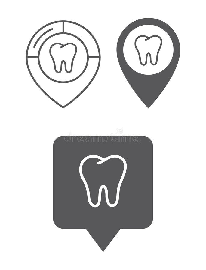 Tooth on pin map stock vector. Illustration of human - 330524015