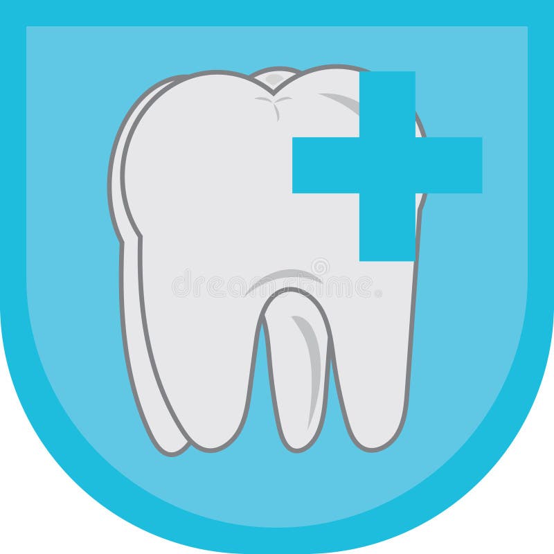A Tooth with Plus Sign. Vector Illustration Decorative Design Stock ...