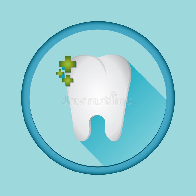 Tooth and plus icon vector stock vector. Illustration of single - 106269686