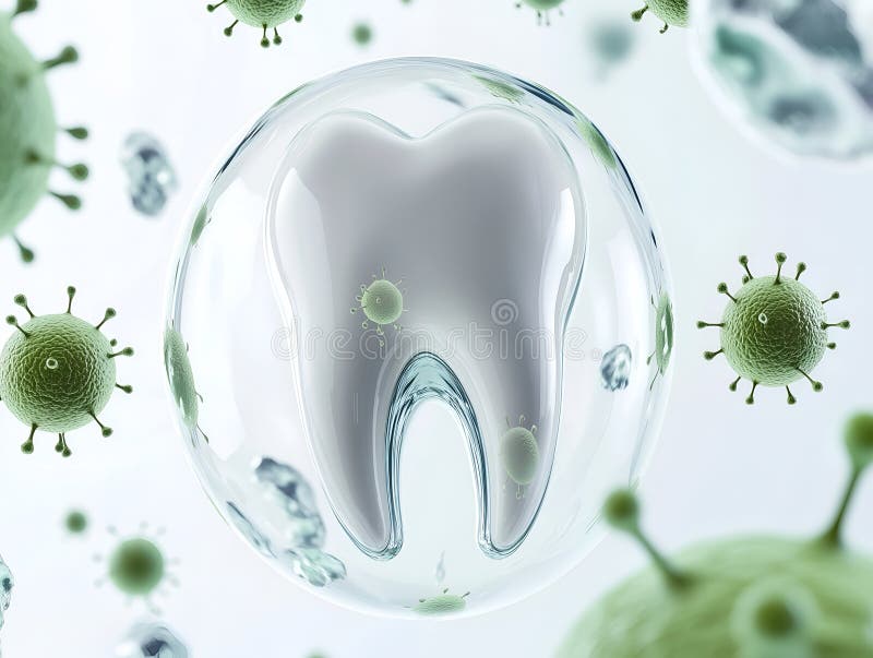 Tooth Protected Against Viruses Stock Photo - Image of safety, dentist ...