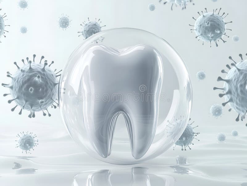 Tooth Protected Against Viruses Stock Photo - Image of defense, germs ...