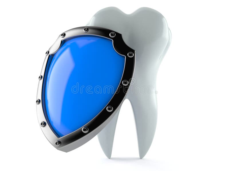 Tooth with Protection Shield Stock Illustration - Illustration of ...