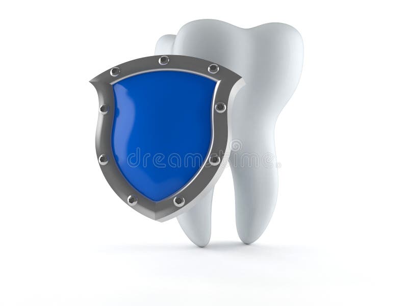 Tooth with Protection Shield Stock Illustration - Illustration of ...