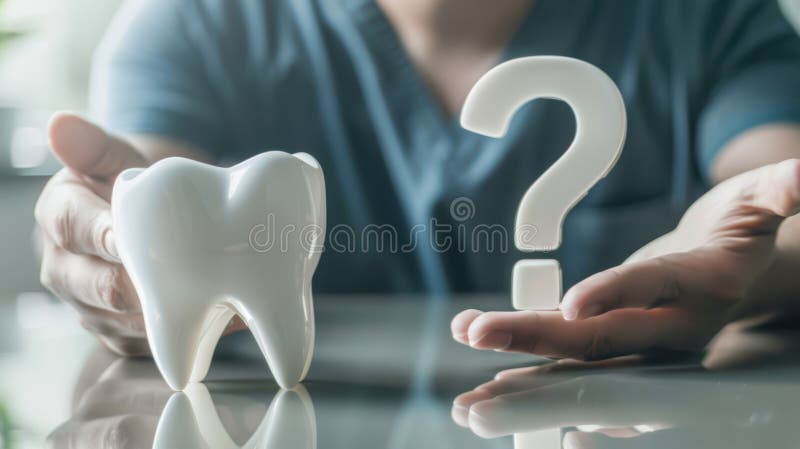 The Tooth and Question Mark.AI Generated Image Stock Photo - Image of ...