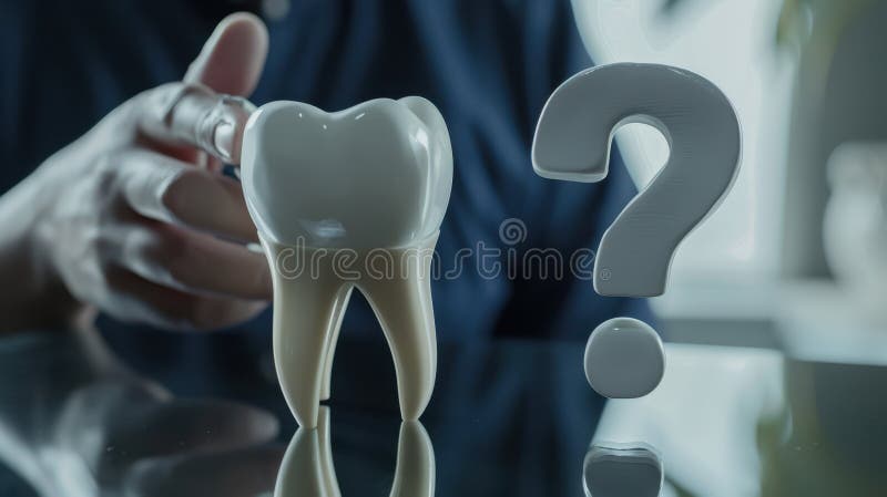 The Tooth and Question Mark.AI Generated Image Stock Image - Image of ...