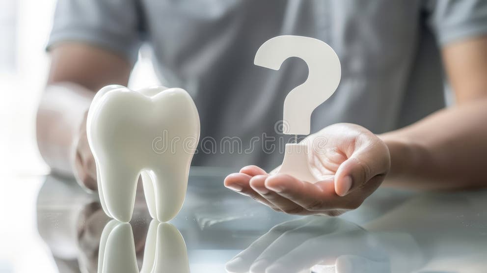 The Tooth and Question Mark.AI Generated Image Stock Image - Image of ...