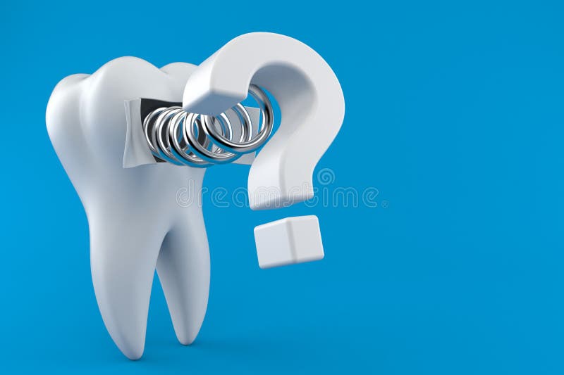 Tooth with question mark stock illustration. Illustration of ...