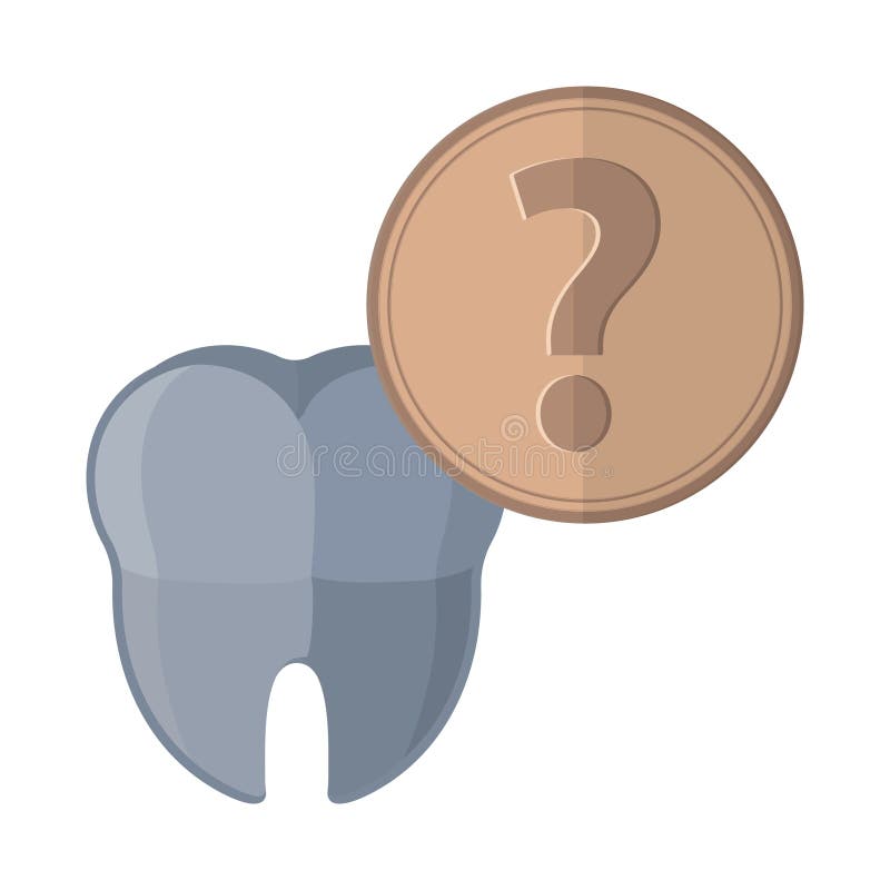 Tooth with Question Mark Icon. Vector Illustration Decorative Design ...
